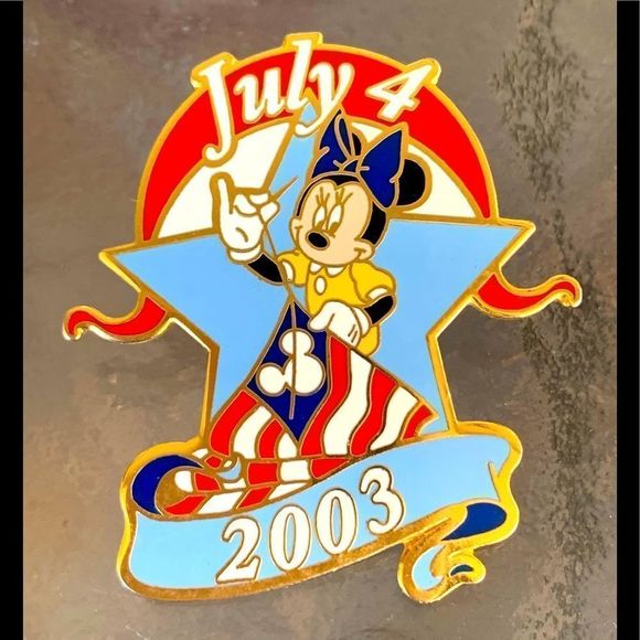 Disney | Jewelry | Disneyland July 4th 203 Minnie Cast Member Pin ...